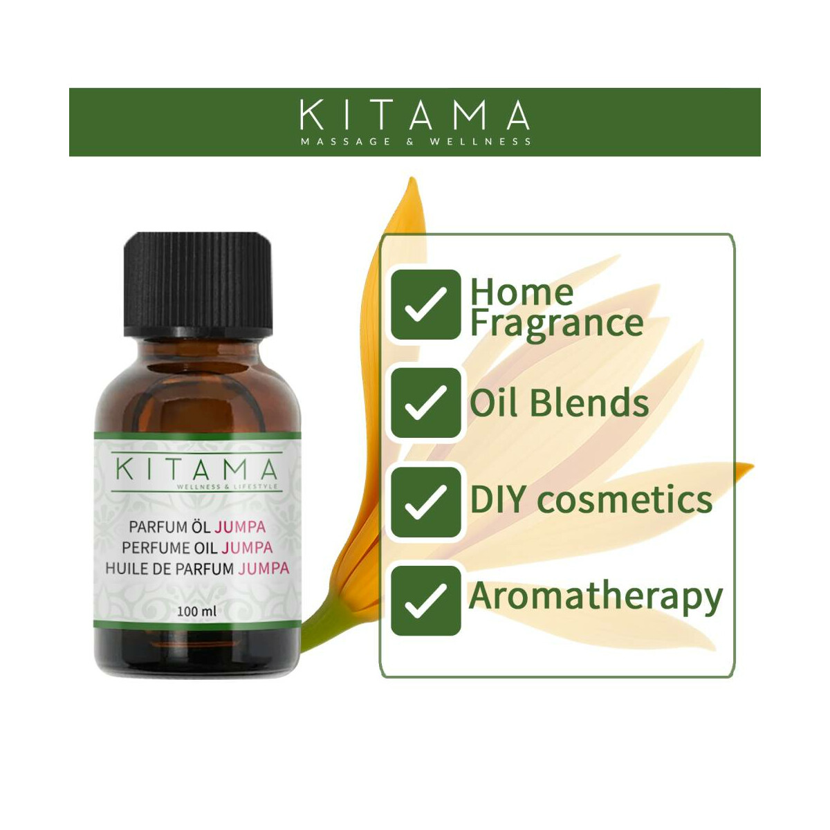 Magnolia Champaca Perfume Oil - Scent of thai Jumpa flowers - Kitama®