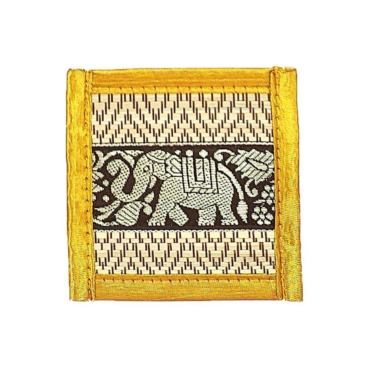 Thai Tisch-Set Untersetzer Platz-Set 8-teilig aus Bast mit Elefantenm